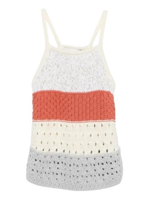 Etro Striped Knit Sleeveless Top - White