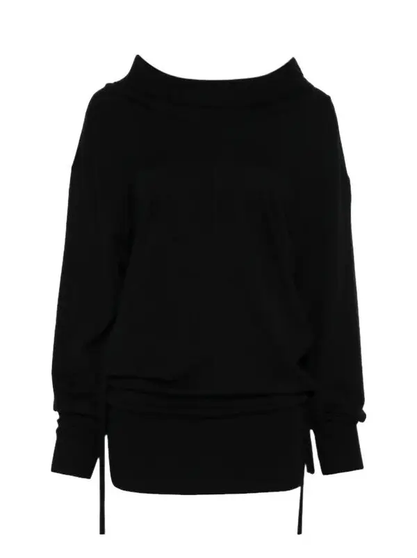 Ottolinger Upside Down" Sweater With Tie Details - Black