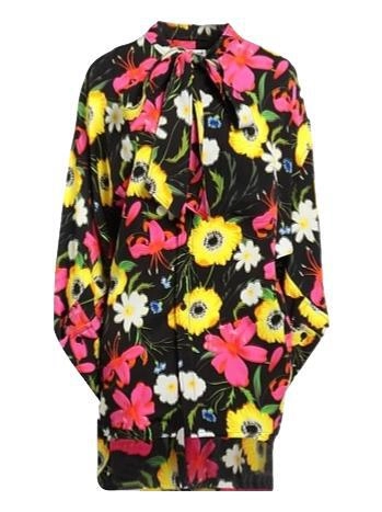 Balenciaga Floral Print Crepe Blouse - Black