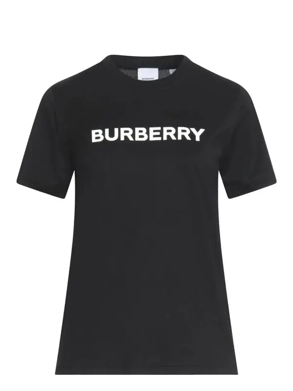 Burberry Logo Printed T-shirt - Black