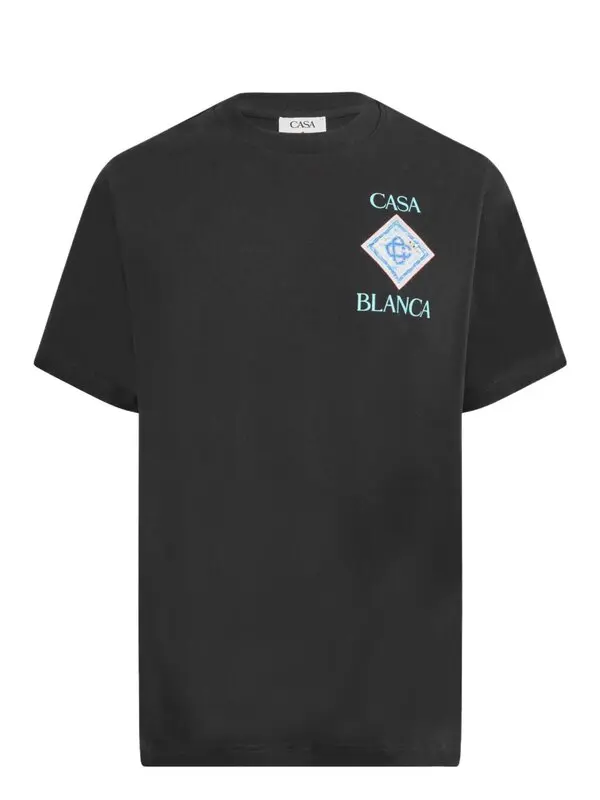 Casablanca Logo Crew Neck T-shirt - Black