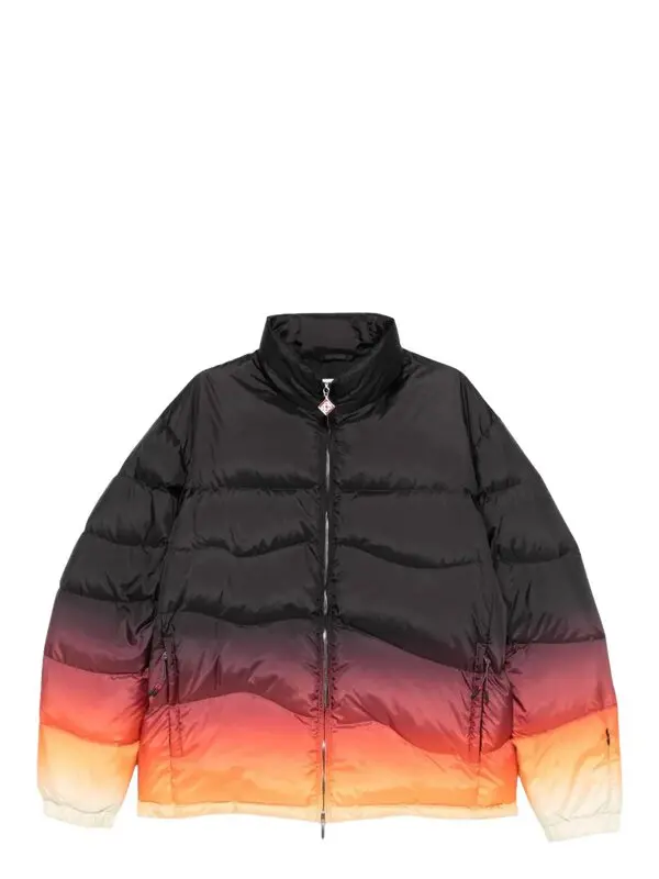 Casablanca Gradient Quilted Zip-up Padded Jacket - Black
