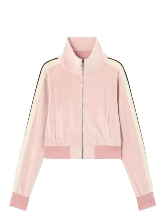 Palm Angels Cropped Zip-up Sports Jacket - Nude