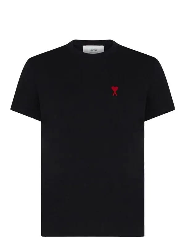AMI Paris Logo Short-sleeved T-shirt - Black