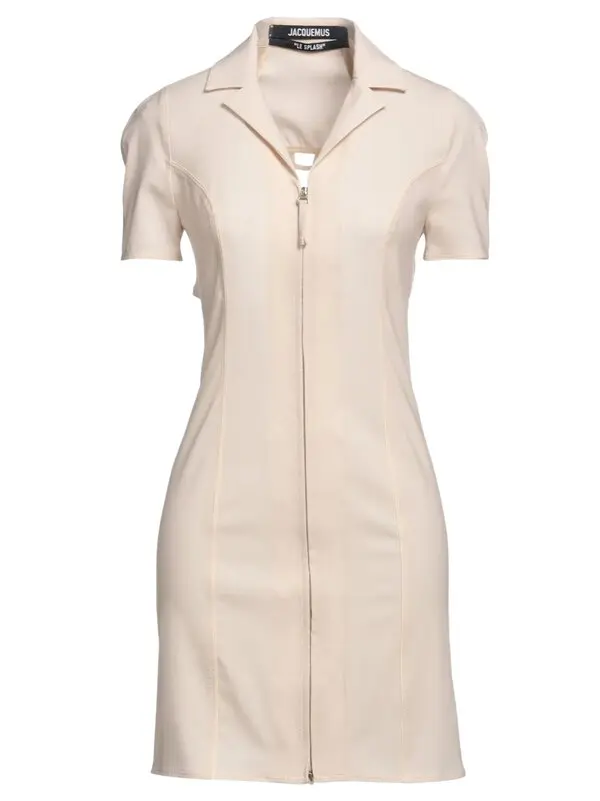 Jacquemus Short Sleeve Shirt Dress - Ivory