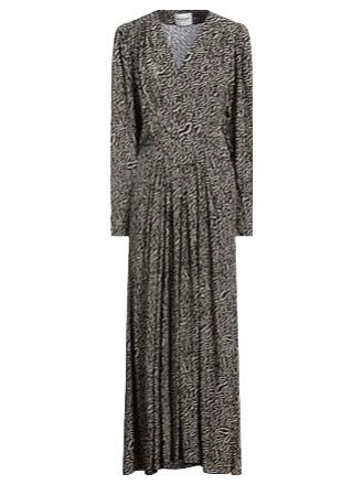 Isabel Marant Étoile Long Sleeve Printed Maxi Dress - Black