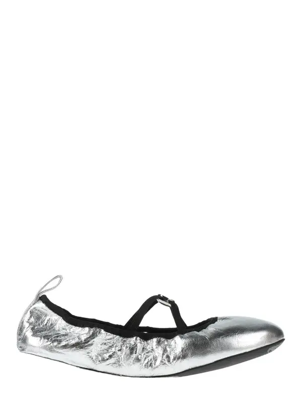 Tory Burch Two-tone Mary Jane Flats - Silver