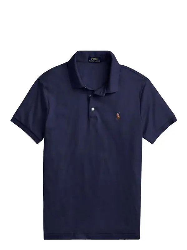Polo Ralph Lauren Navy Blue Logo Short-sleeved Polo Shirt - Black