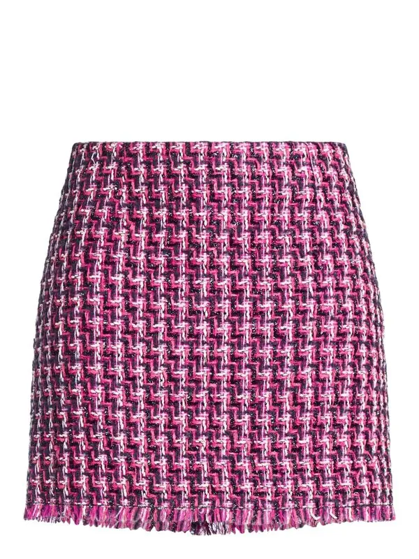 Dolce & Gabbana Metallic Tweed Mini Skirt - Pink