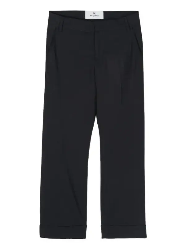 Etro Pegaso Motif Slim-fit Trousers - Black
