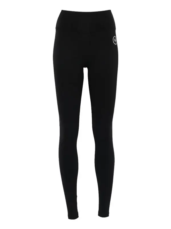 SPORTY  RICH High-waist Logo Leggings - Black