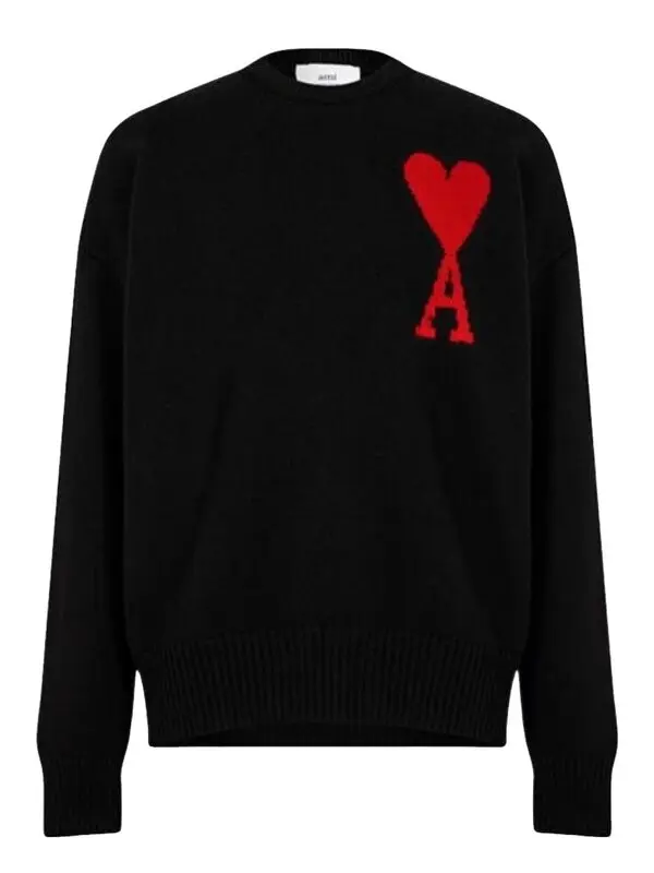 AMI Paris Logo Sweater - Black