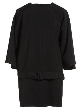 MAISON MARGIELA Wool Blend Belted Bodycon Dress - Black