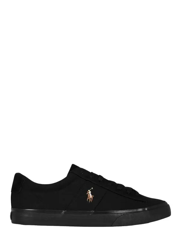 Polo Ralph Lauren Low Top Sneakers With Embroidered Pony - Black