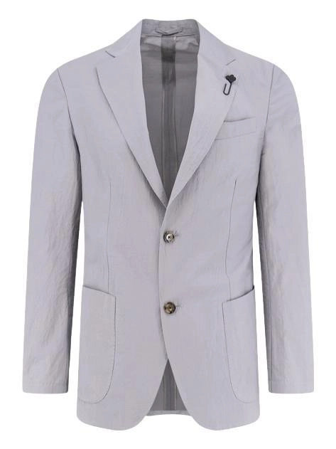 LARDINI Two-button Notch-lapel Blazer - Grey
