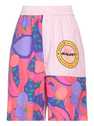Isabel Marant Étoile Elastic Waistband Printed Shorts - Pink