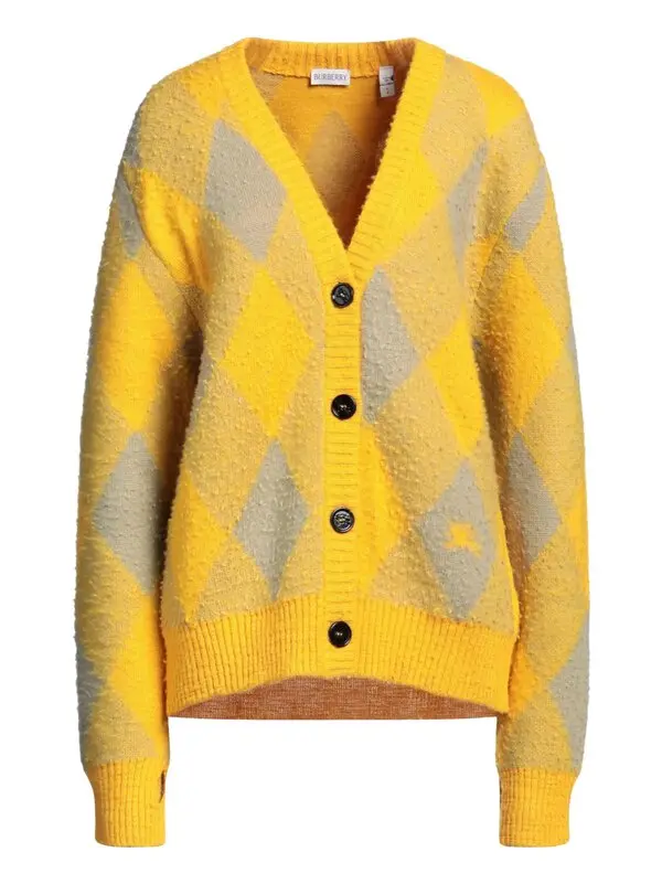 Burberry Geometric Pattern Knitted Long-sleeve Top - Yellow