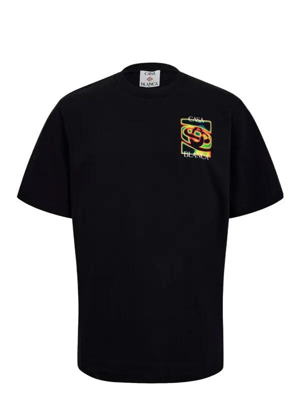 A BATHING APE Crew Neck Printed T-shirt - Black