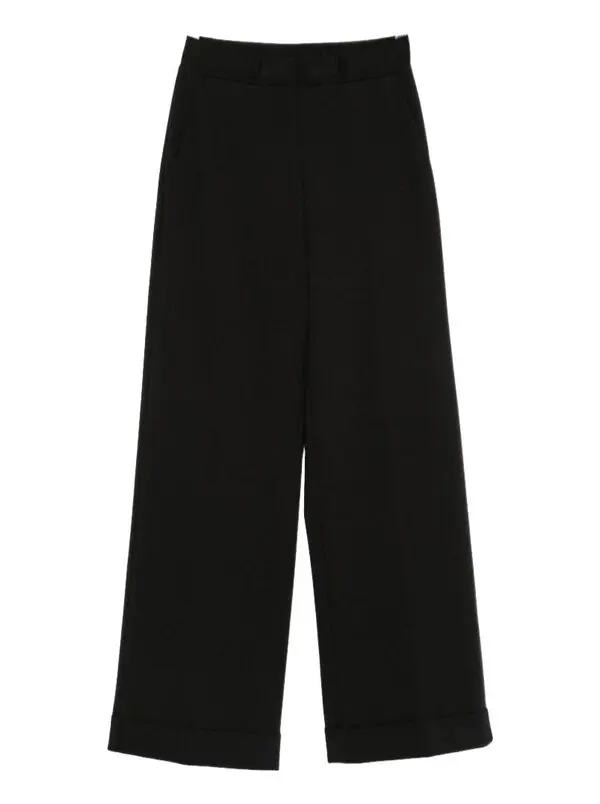 SEMICOUTURE Wide-leg Casual Trousers - Black