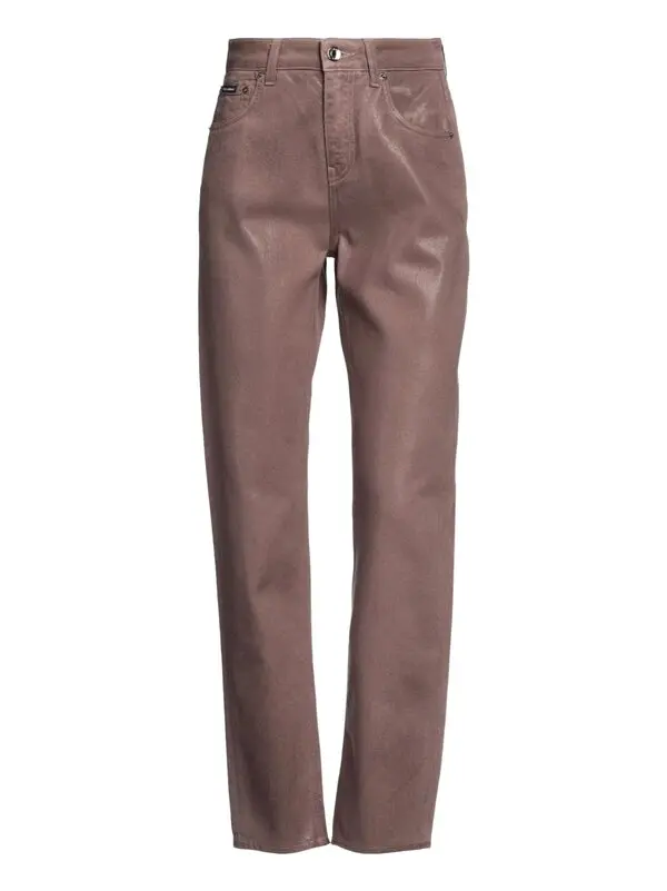 Dolce & Gabbana Tapered Coated Effect Denim Trousers - No