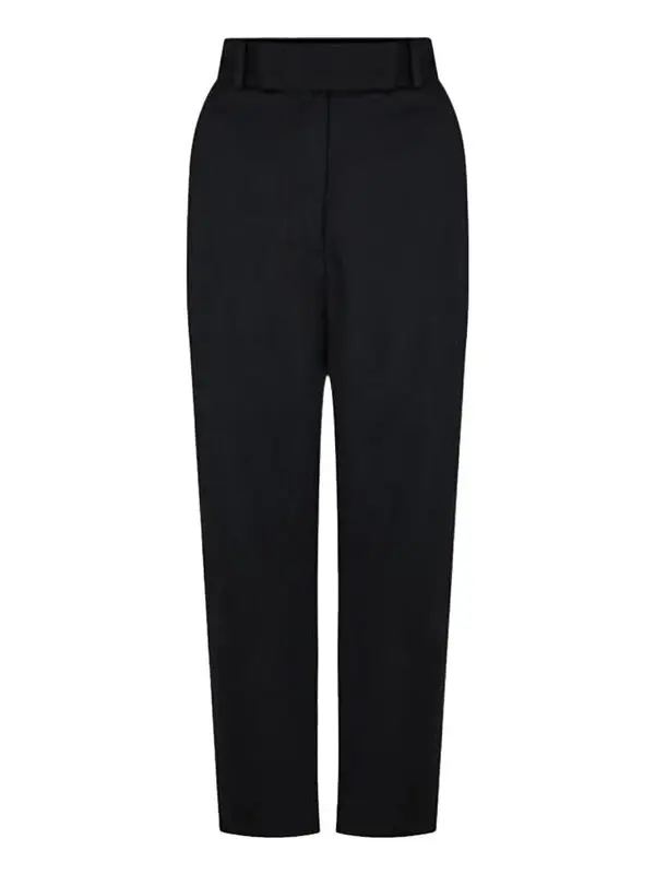 TOTEME Deep-pleated Straight Leg Trousers - Black