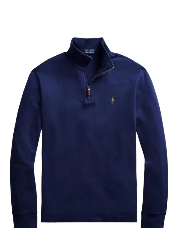 Polo Ralph Lauren Quarter Zip Logo Sweater - Black