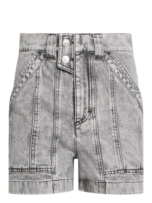 Isabel Marant Étoile High Waisted Denim Shorts - No
