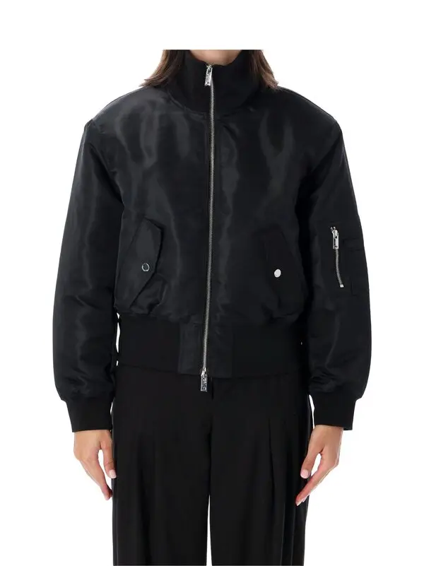 THE FRANKIE SHOP Zip-up Bomber Jacket - Black