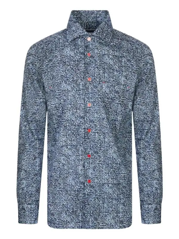 Kiton Long-sleeved Buttoned Shirt - Blue
