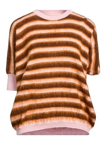 Marni Striped Woolen Knitted Short-sleeved Shirt - No