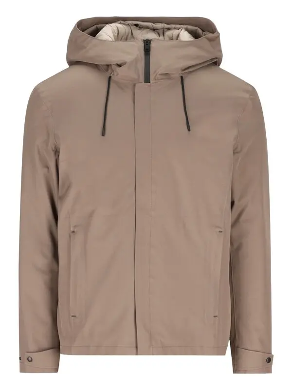 Woolrich Zip-up Hooded Jacket - Coffee