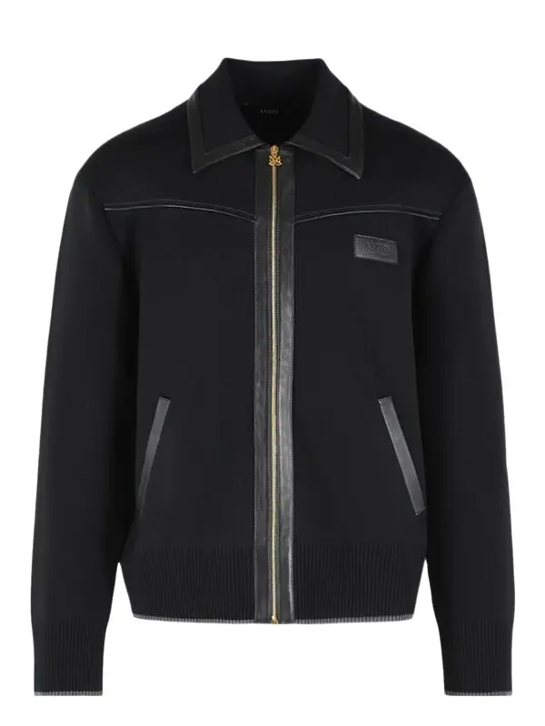 Amiri Trim Detail Knitted Jacket - Black