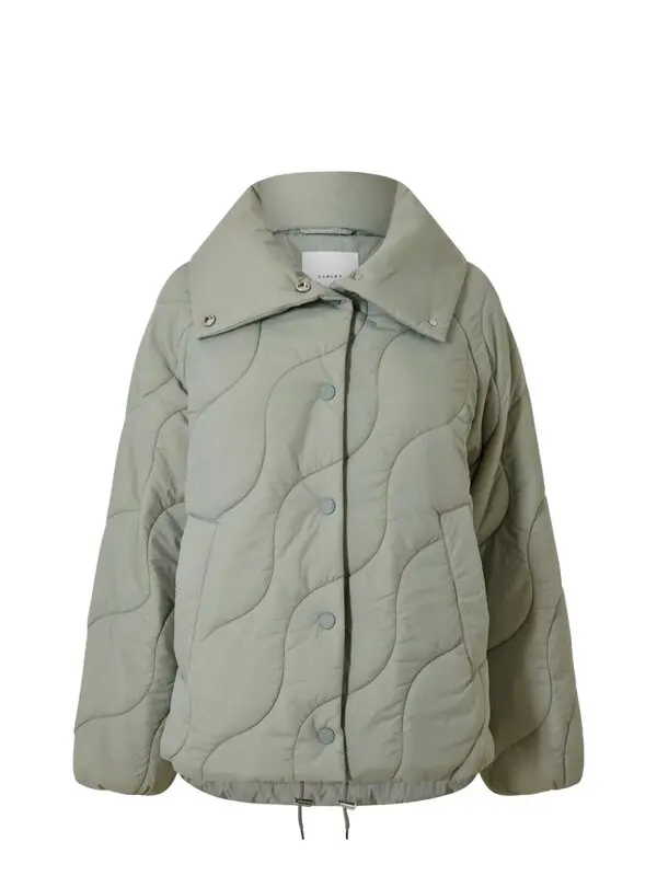 Varley Fabia Quilted Jacket With Elasticated Hem - Gray
