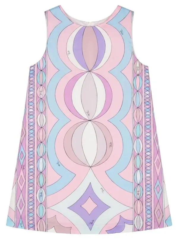 Emilio Pucci Sleeveless Geometric Print Dress - Pink