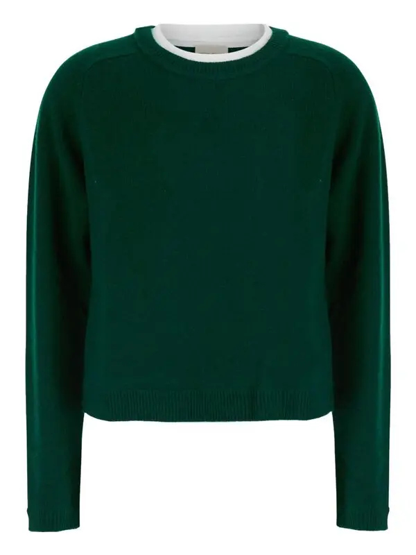 SEMICOUTURE Sarah Crew Neck Sweater - Green