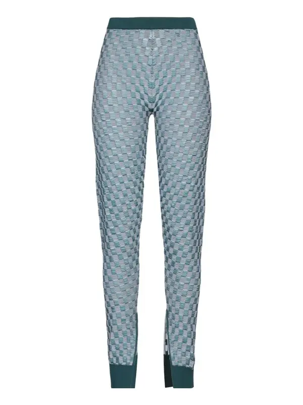 MAISON MARGIELA Geometric Knit Trousers - Blue