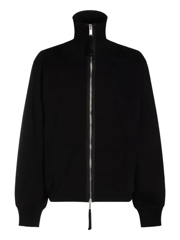 THOM KROM Knitted Zip-up Jacket - Black
