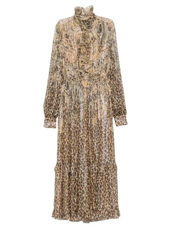 Etro Paisley Leopard-print Maxi Dress - No