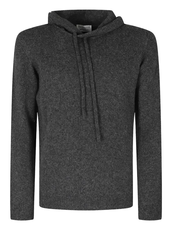 ROBERTO COLLINA Long-sleeved Hooded Sweater - Black