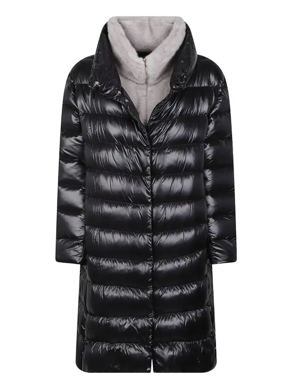 Herno Quilted High-neck Down Jacket - Black