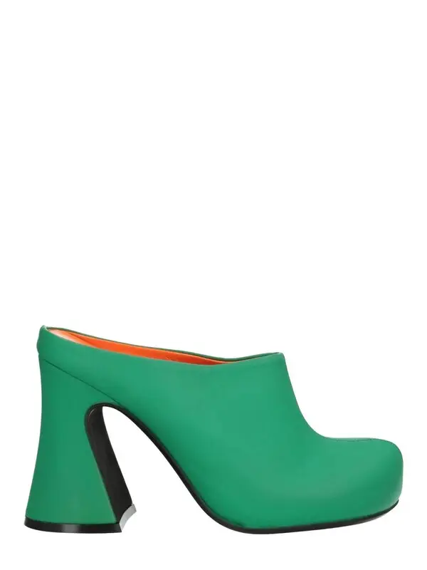 Marni Sculptural Heel Mules - Green