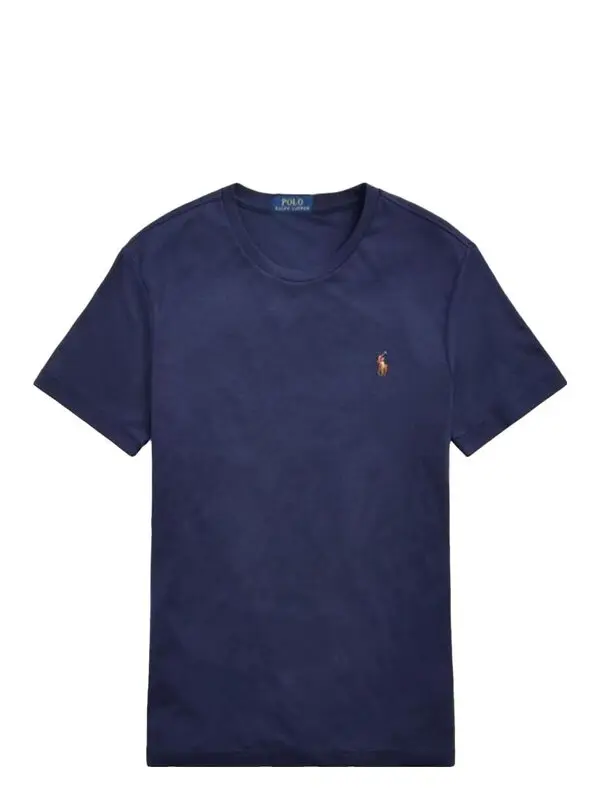 Polo Ralph Lauren Navy Round-neck Logo T-shirt - Blue