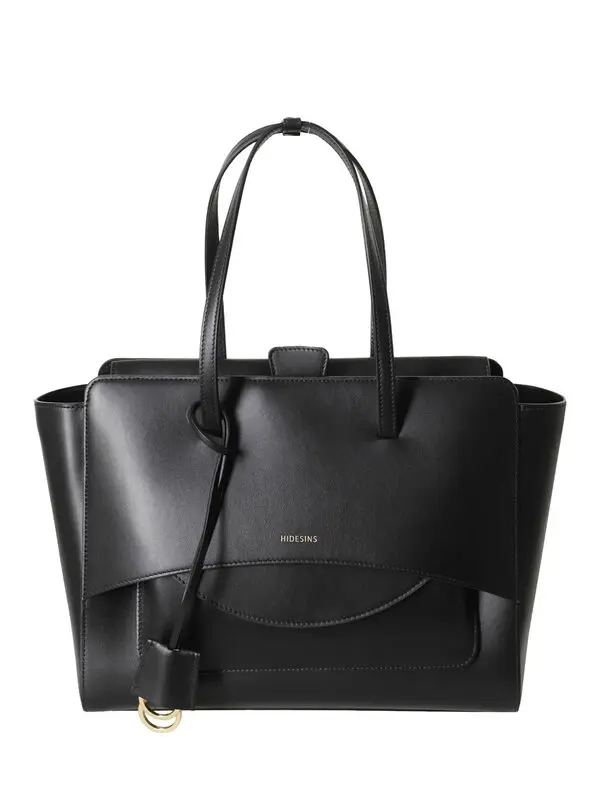 HIDESINS Flap Pocket Tote Bag - Black