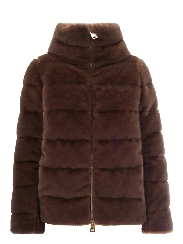Herno Fur Down Jacket - Brown