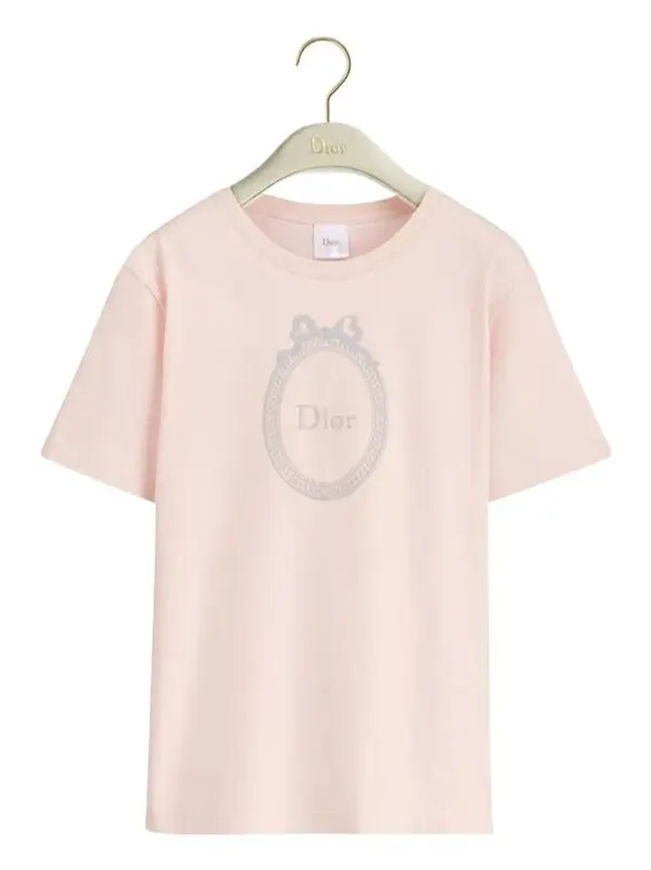 Dior Short-sleeved T-shirt With Embroidered Logo - Pink