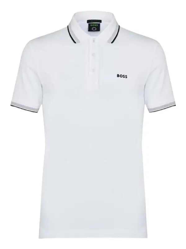 Hugo Boss Logo Short-sleeved Polo Shirt - White