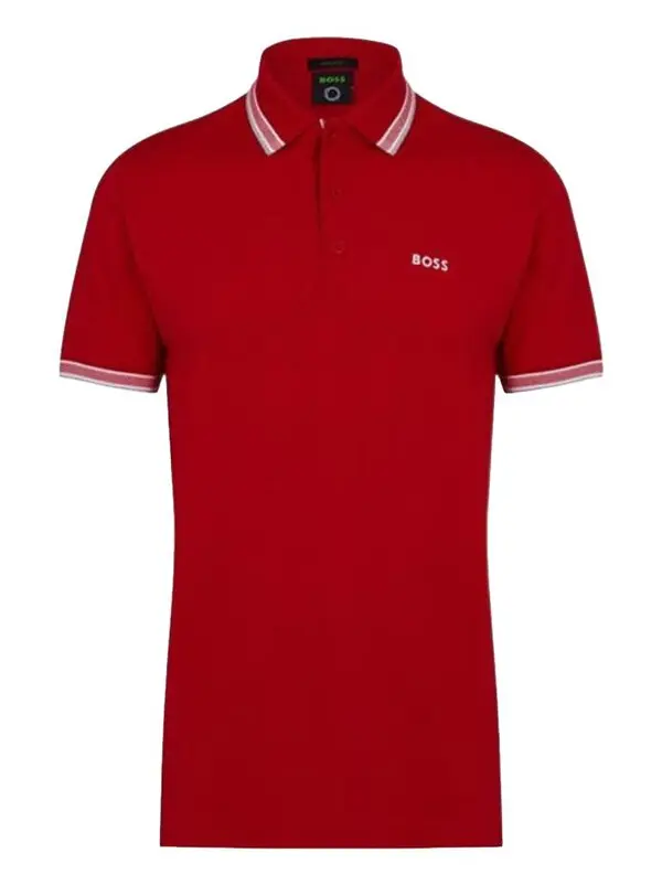 Hugo Boss Logo Short-sleeved Polo Shirt - Red