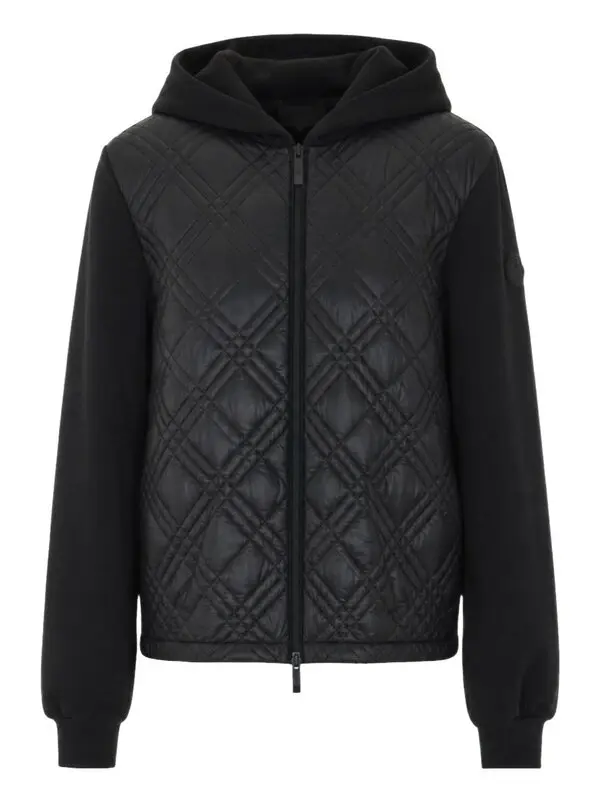 Moncler Long Sleeve Quilted Hooded Jacket - Black