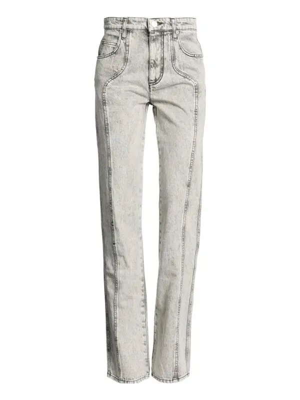 Isabel Marant Étoile Indigo Straight-leg Jeans - Grey