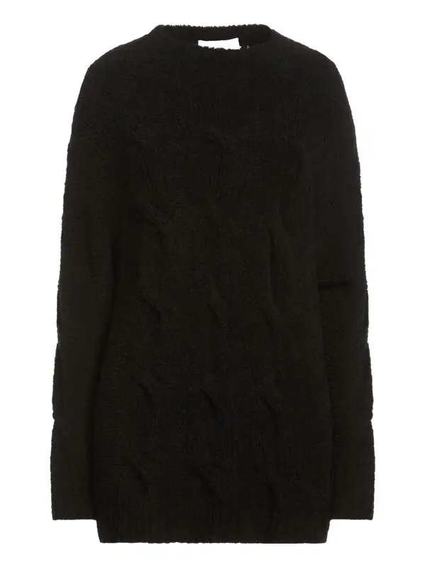 Sportmax Solid Color Knit Sweater - Black